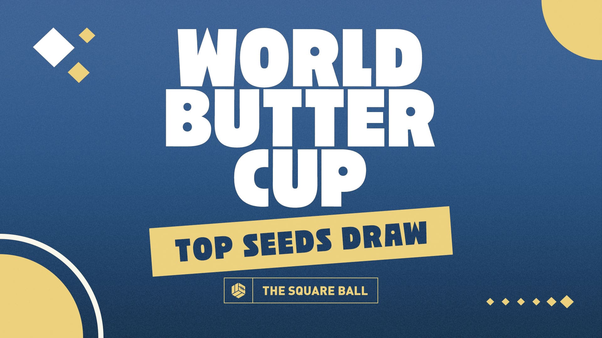 Watch part 1 of the World Butter Cup draw • The Square Ball